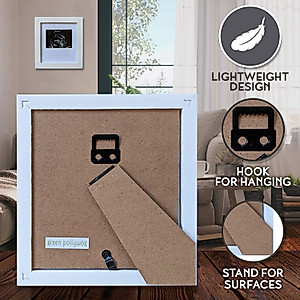 Green Pollywog | Sonogram Picture Frame | White Frame | Ultrasound Frame | Pregnancy Gifts for First Time Moms | Baby Ultrasound Picture Frame | Gifts for Parents/Grandparents | Nursery Decor