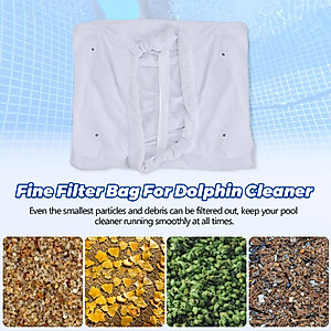 Alocs 99954305-R1 Filter Bag Replacement Compatible with Maytronics Dolphin Deluxe 4, Deluxe 5, DX6 Robotic Pool Cleaners Filter Fine Bag