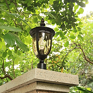 Post Lights Outdoor Post Light Post Cap Lights Outdoor Garden Lamp Warm White Post Pillar Lamp IP23 Waterproof Modern Post for Patio Fence Villa (Large) (Large)