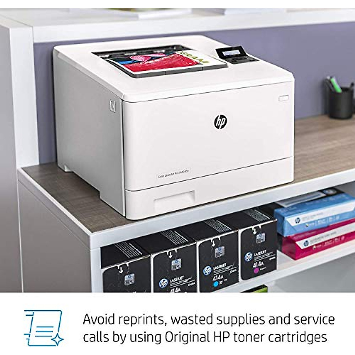 HP Color Laserjet Pro M454dn Printer (W1Y44A) (Renewed)