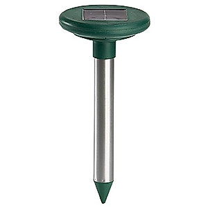 Bluedot Trading Solar-Powered Rechargeable Battery Ultrasonic Repellent Stakes for Lawn, Garden, or Yard Mole, Gopher, and Rodent Chaser Deterrent, Set of 1