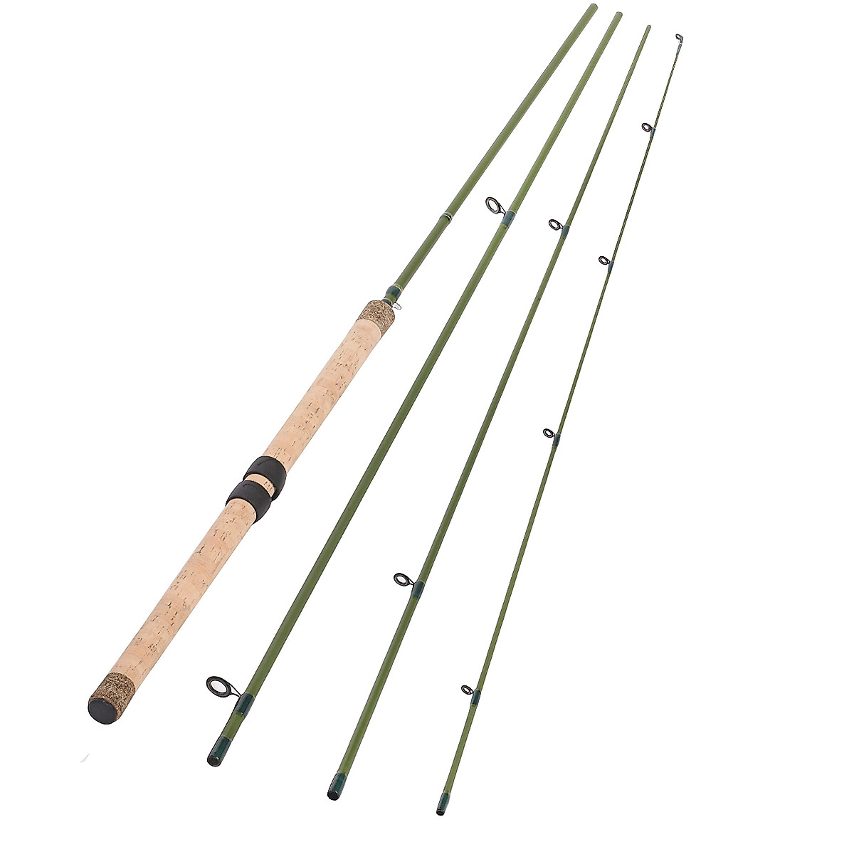 13ft 4 Pieces Carbon Fiber Sections Centerpin Float Fishing Rod Wooden Handle Steelhead Fishing Light LINE WT 6-10lbs