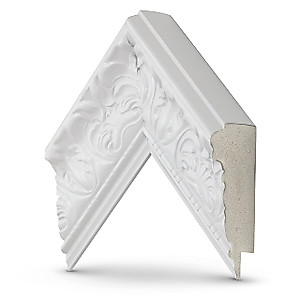Deco TV Frames -Tuscan Gloss White Compatible ONLY with Samsung The Frame TV (3", Color Chip)