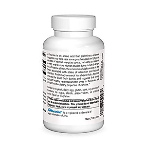 SOURCE NATURALS Serene Science L-Theanine 200 Mg Capsule, 120 Count