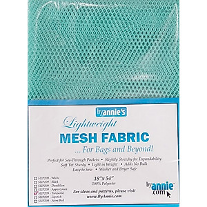 By Annie Mesh Fabric Lightweight 18"x 54" Turquoise, 18" by 54"