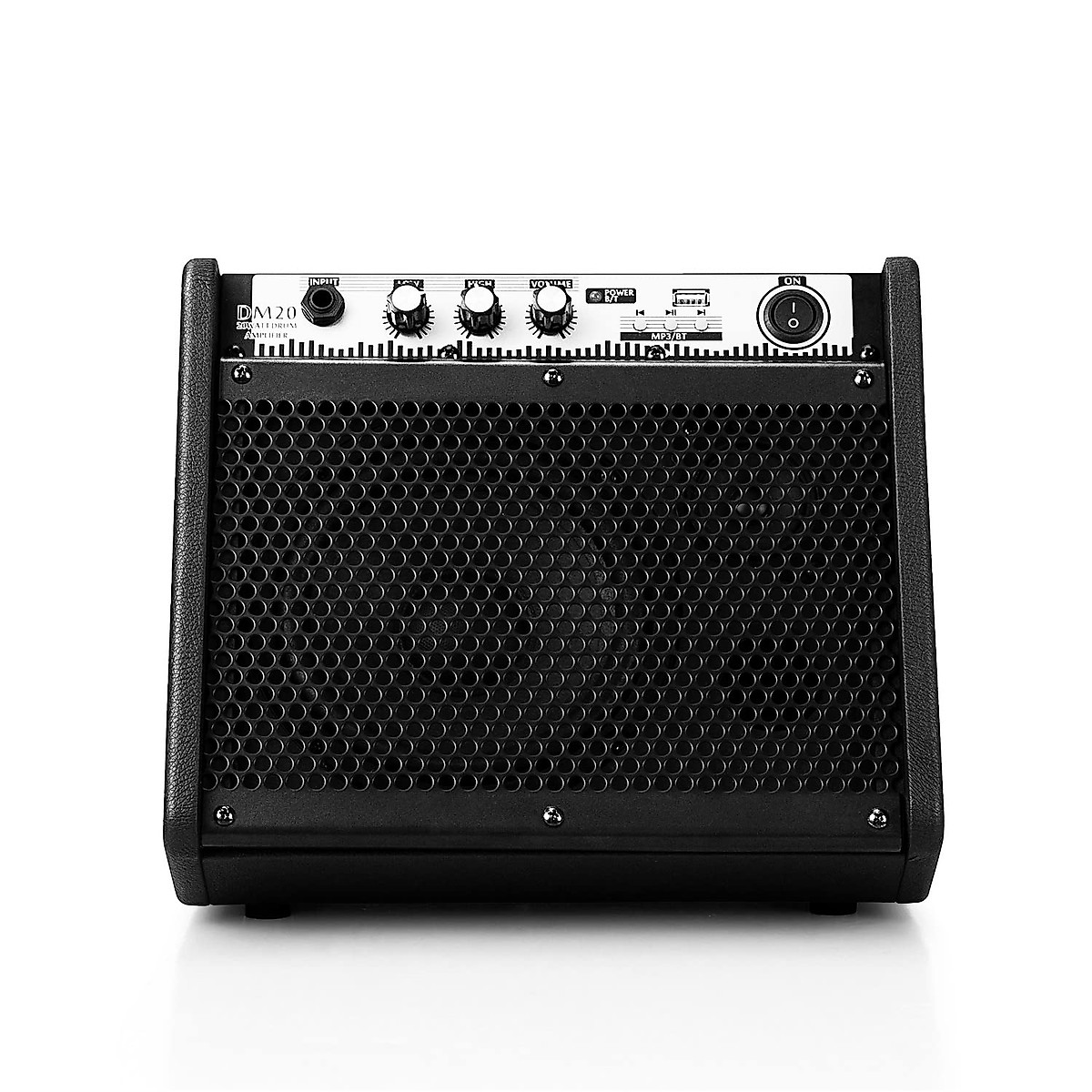 Coolmusic DM20 20W Bluetooth Personal Monitor Amplifier Electric Drum Amplifier Speaker,Keyboard Speaker with USB Interface(Including E-Drum Noise-Reduction Cable)