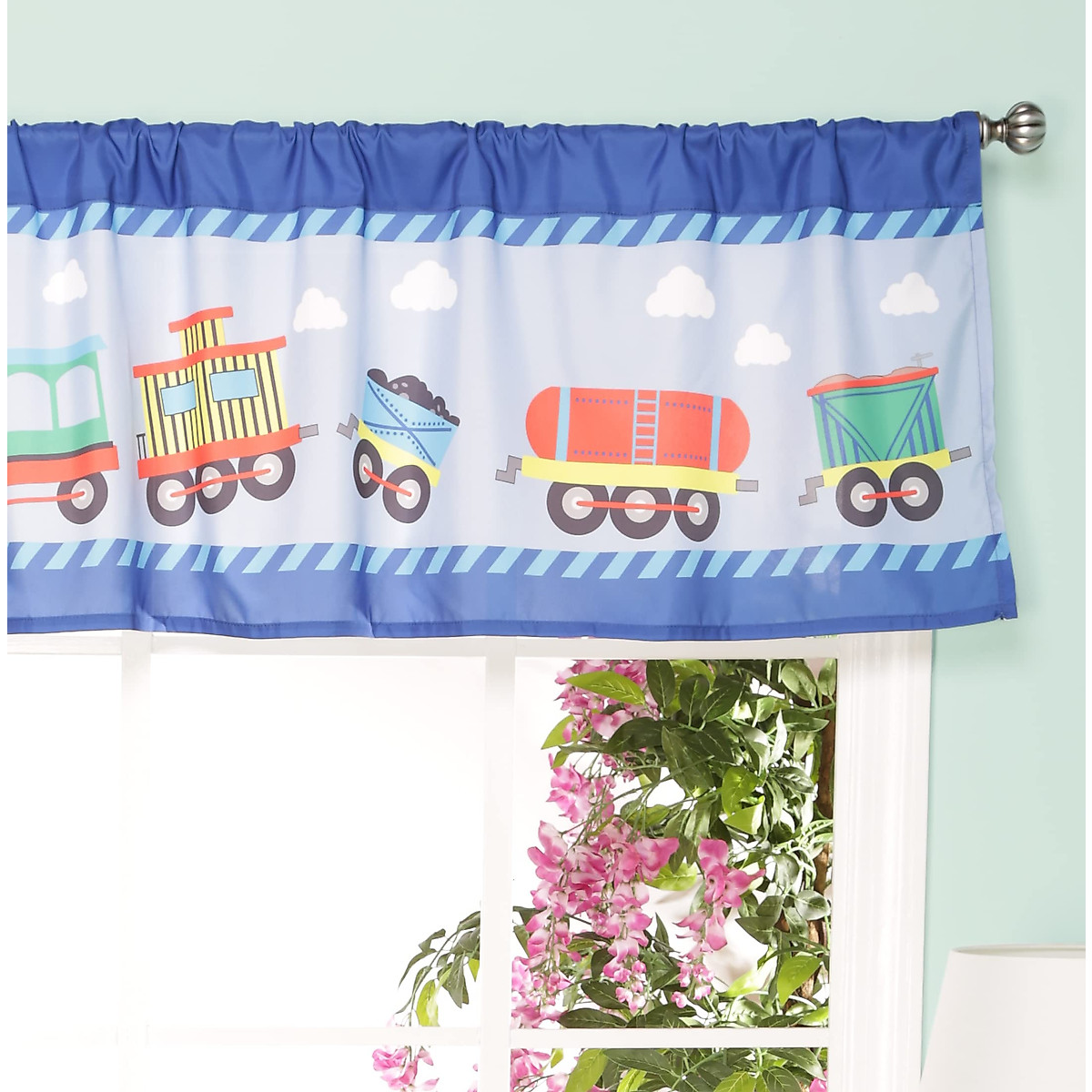 EVERYDAY KIDS Nursery Window Valance - Choo Choo Train