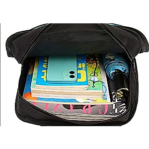 3D Jump Style Comic Book bag, 2D Cartoon Drawing Backpack, Creative Anime Cartoon School Bag for School Students Girls (Red)