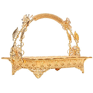 Food Serving Trays, Vintage Sturdy Zinc Alloy Elegant Tray with Handles for Home Bar Cafe