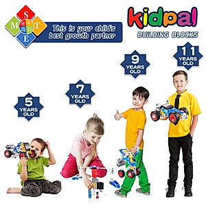 Erector Set for Boys 6-12, Building Toys for Kids Ages 4-8, 5 in 1 STEM Toys Ages 4-7 with Electric Power Motor, Construction Toys for Age 5 7 8 9 Years Old, 113 PCS DIY