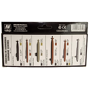 Vallejo Acrylicos Nuclear Submarine Paint Set, 0.5 Liters, Black