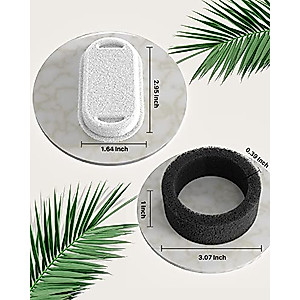 GIOTOHUN Cat Fountain Filters, 4 Pieces Filters + 4 Pieces Foam Filters for Cat Fountains, Filtering Hair (Sponge), Triple Filtering (Filter), Suitable for H1