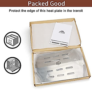 QuliMetal Stainless Steel Flavor Bars and Heat Deflector for Weber Genesis 300 Series Grills (2011-2016), 17GA, Stainless Steel, Replacements for Weber 7620 7621 65505 7622