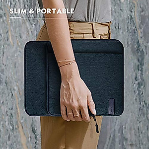 MoKo Laptop Sleeve Bag for 13.3-14 Inch, Notebook Carrying Case with Pocket Fits MacBook Pro M2 14" /13" M2/M1 Pro/M1 Max 14.2 2023-2021/Air 13.6" M2 2022, Surface Pro 9/8 13", Indigo