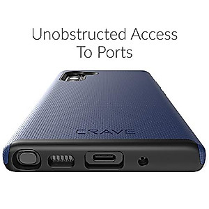 Crave Note 10 Case, Dual Guard Protection Series Case for Samsung Galaxy Note 10 - Navy