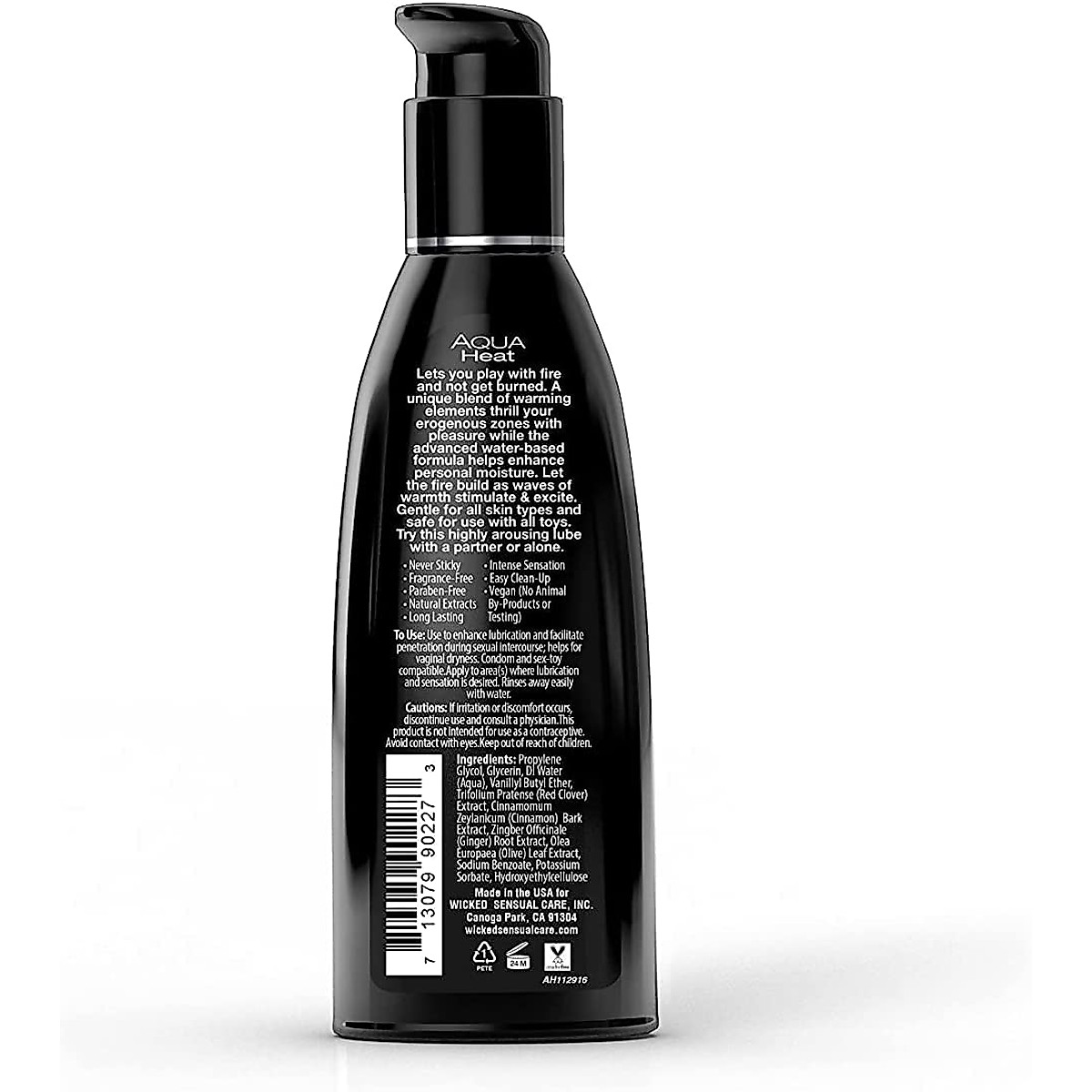 ZANGO Wicked Aqua Heat Water Based Personal Lubricant 60ml (Warming Effect)