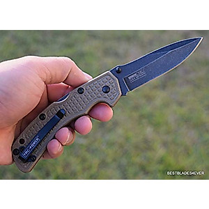 7.75 Inch Lockback Stainless Steel Open Folding Pocket Knife With Clip Outdoor Survival Hunting Knife for Camping by Survival Steel
