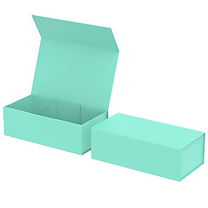 MONDEPAC Gift Box 12" x 6" x 4" with Magnetic Closure Lid Gift Box for Presents,Bridesmaid Gifts Box, Magnetic Gift Box for Gifts,Birthday Gift Box,Magnetic Gift Box for Wrapping Gifts (Sky Blue)