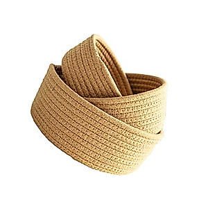 Happyyami 3 Pcs Sundries Storage Basket Organizer Baskets for Shelves Box with Lid Decorative Storage Toy Baskets Mini Woven Basket Magazine Baskets Wardrobe Baskets Sundries Box Small Child