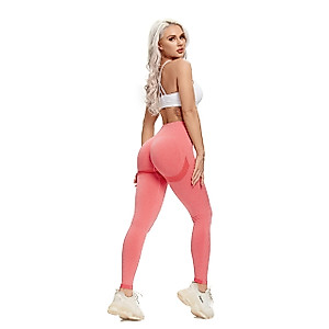SEASUM Seamless Leggings for Women Scrunch Butt Lifting Booty High Waisted Workout Gym Yoga Pants Tights XS