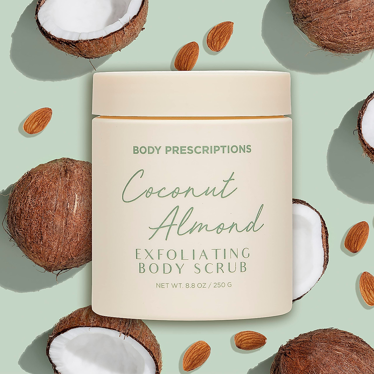 Body Prescriptions Exfoliating Body Scrub – Body Cleanser for Nourished, Ultra-Smooth Skin, Honey Citrus, Coconut Almond, and Sweet Mint