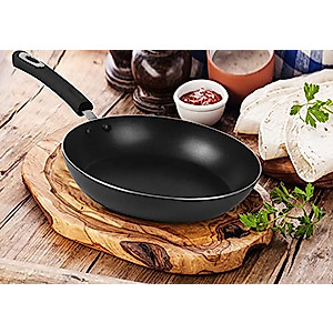 Utopia Kitchen Nonstick Frying Pan Set - 3 Piece Induction Bottom - 8 Inches, 9.5 Inches and 11 Inches (Grey-Black)