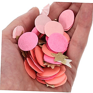 BESTOYARD 2pcs 2 Baby Confetti Dining Table Decoration Happy Birthday Balloons Decorative Party Confetti Blue Ballons Party Confetti Supplies Birthday Confetti Ornament Letter Paper Pink