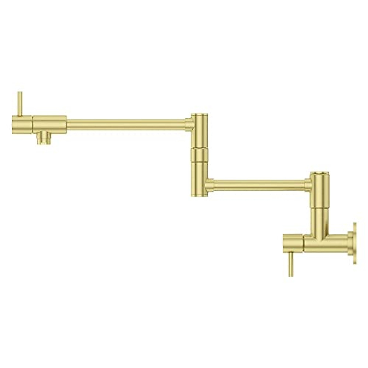 Pfister Lita Pot Filler Kitchen Faucet, 2-Handle, Wall Mounted, Single Hole, Brushed Gold Finish, GT533PFBG