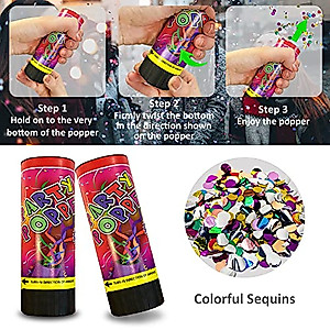8 PCS Confetti Poppers Cannons for Wedding Birthday Graduation Baby Shower Fun Party Supplies Decorations and Favors