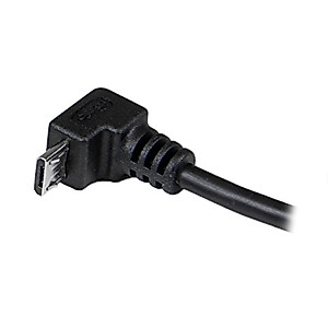 StarTech.com 2m Cord - A to Down Angle Micro B - Down Angled Micro USB Cable - 1x USB A (M), 1x USB Micro B (M) - Black (USBAUB2MD), 2m / 6 Feet