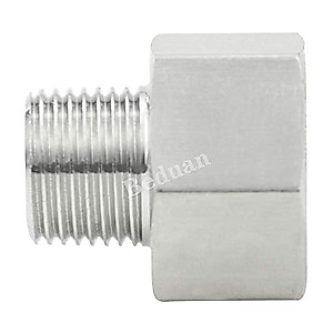 Beduan Garden Hose Adapter, 3/4" GHT Female x 1/2" NPT Male Connector,GHT to NPT Adapter Stainless Steel Garden Hose to Pipe Fittings Connect (3/4" GHT Female x 1/2" NPT Male)