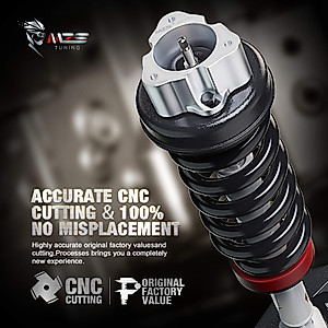 MZS Front Leveling Kit 3" Lift Suspension Strut Spacers Compatible with Tundra 1999-2006 | Sequoia 2000-2007 2WD 4WD Silver