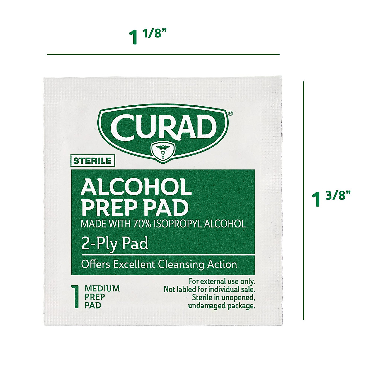 CURAD Alcohol Prep Pads (Pack of 4 Boxes) | 400 Pieces of Medium Isopropyl Alcohol Wipes Individually Wrapped | First Aid Alcohol Swabs for Cuts & Scrapes | Medical Alcohol Pads for General Cleansing