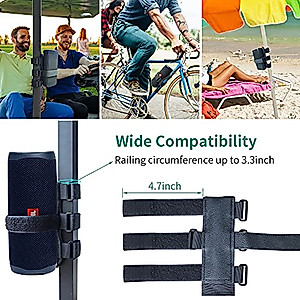 HomeMount Golf Cart Speaker Mount - Golf Cart Accessories Adjustable Strap Speaker Holder Compatible with JBL Flip 4/JBL Flip 5 Etc Most Portable Speakers