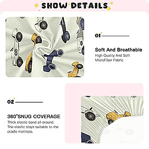 Race Cars Baby Crib Sheets Soft Toddler Bed Sheets Breathable Mattress Cover Baby Bed Sheets for Crib Mattress Unisex Newborn Boy, 39 * 27 * 5in
