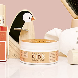 SheaMoisture Curling Styling Cream For Curl Definition Coconut & Hibiscus Curl and Detangle Kids Hair 6 oz