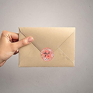 Thank You Stickers Labels 500PCS 1.5 Inch Small BusinessThanksgiving Waterproof for Party Baby Shower Wedding Hand Gift Small Business,Cute Clear 8 Colors