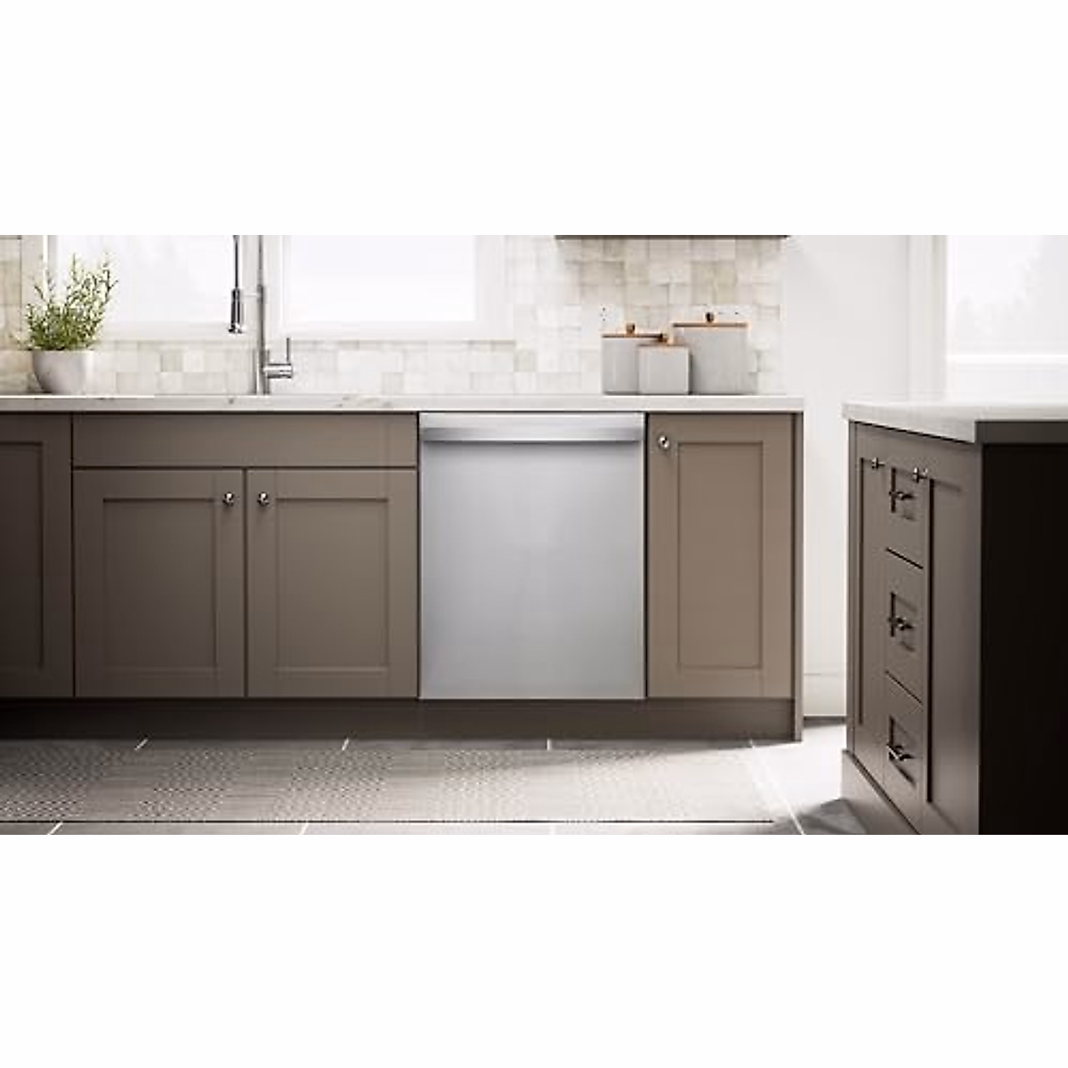 Kenmore 24" Built-In Stainless Steel Tub Dishwasher with EasyFlex 3rd Rack, SmartWash, UltraWash Plus, TurboDry, Adjustable Rack, Energy Star Certified, Fingerprint Resistant Stainless Steel