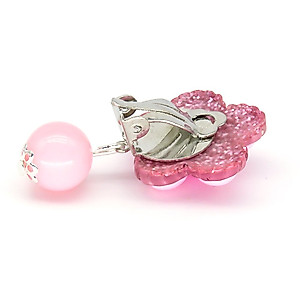 Elesa Miracle Little Girl Handbag Beauty Set Kids Plush Handbag + Flower-Shaped Clip-on Earrings Rings Hair Clips and Hair Ties + Necklace and Bracelet Set (Pink)