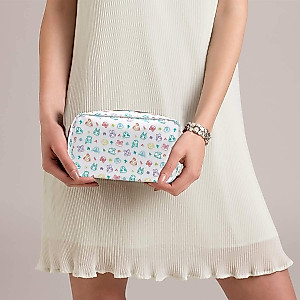 Cosmetic Bag Portable and Suitable for Travel Animal Crossing Pattern Makeup bag with Zipper Pencil Bag Pouch Wallet