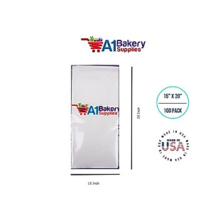 A1 Bakery Supplies Acid-Free White Tissue Paper 15 x 20, Pack of 100 Sheets