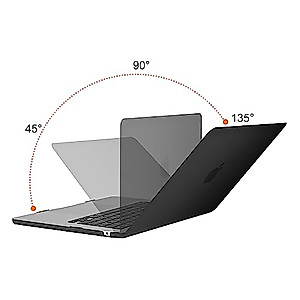 MOSISO Compatible with MacBook Air 15 inch Case 2023 2024 Release M3 A3114 M2 A2941 Liquid Retina Display Touch ID, Plastic Hard Shell Case&Keyboard Cover&Screen Protector&Type C Adapter, Black