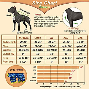 LovinPet Clothes For Female Doberman Dogs - Pet Anxiety Calming Dog Jammies for After Surgery, Lightweight Fabric, Blue Dragon Print, Large Dog Pjs,Long-sleeved 4 Leg Style Pullover Dog Onesie,Blue XL