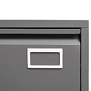 Prohon Metal File Cabinet with Hanging Rod for Letter, A4, Documents, Lateral Cabinets with Drawers & Key Lock, Large Space for Home Office, Gery