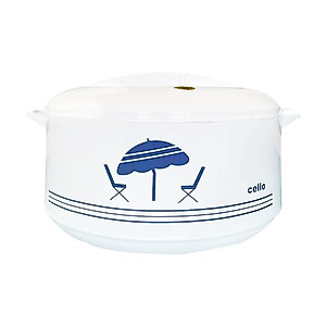 Cello Chef Deluxe Hot-Pot Insulated Casserole Food Warmer/Cooler, 2.5-Liter, Stainless Steel, White