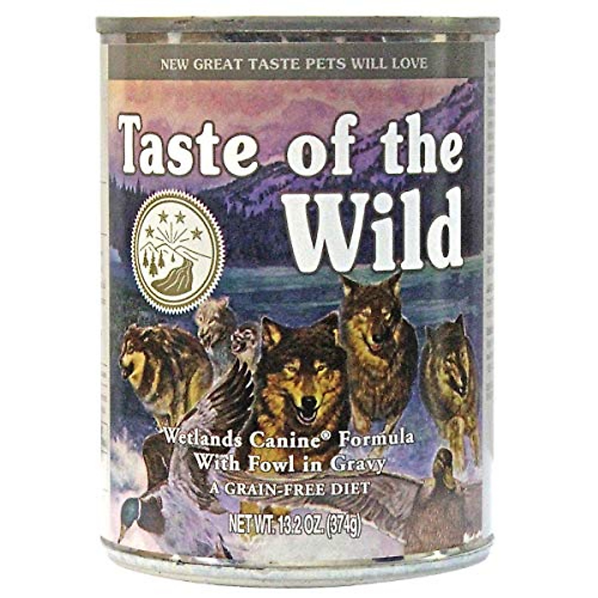 Taste of the Wild Grain-Free Canned Dog Food Variety Pack - Wetlands, Pacific Stream, High Prairie, and Sierra Mountain Pack of 12, 13.2 ounce cans by Taste of the Wild
