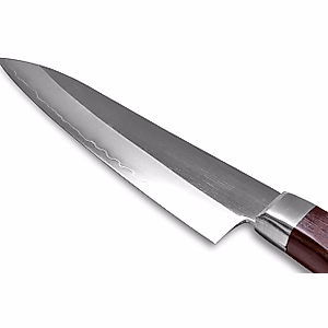 Seki Japan Japanese Seki SANBONSUGI Utility Petty Knife, 8A Stainless Steel Fruit Knife, Rose Wood Handle, 120 mm (4.7 in)