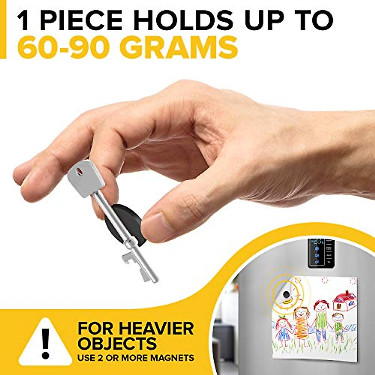Magnetic Squares, Rectangles and Circles with Self Adhesive Backing - Peel & Stick Magnetic Dots and Squares - Flexible Sticky Magnets - Sheets is Alternative to Magnetic Stickers, Tape and Labels