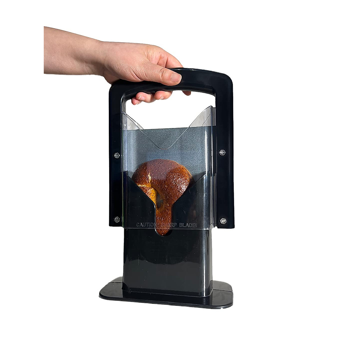 Bagel Slicer, Perfect for Bagels, Bagel Cutter Stainless Steel Black