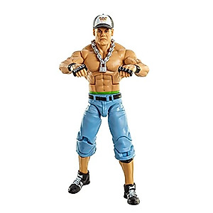 WWE MATTEL ​Top Picks Elite John Cena 6-inch Action Figure with Deluxe Articulation for Pose and Play, Life-like Detail, Authentic Ring Gear & Accessory,Multi,GVC03